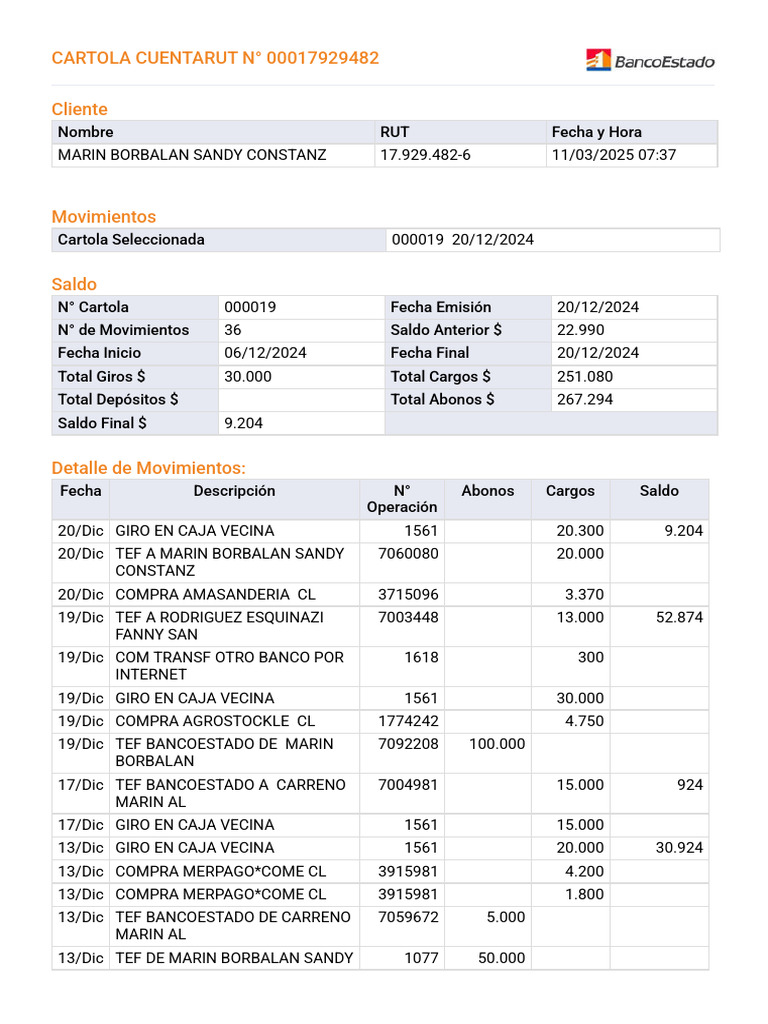 Cartola 000019 | PDF