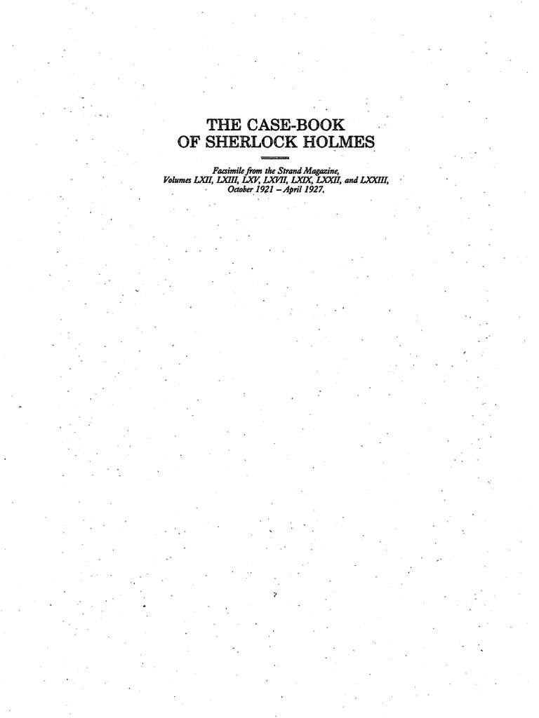 Sherlock Holmes - Thor - Bridge | PDF