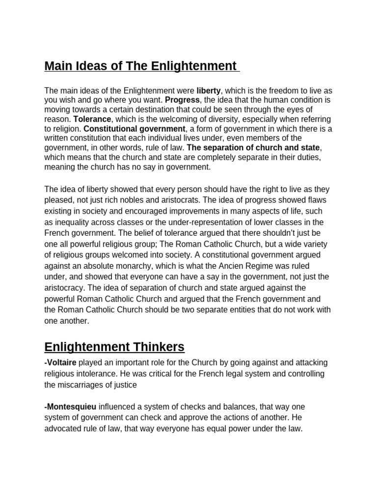 Enlightenment Assignment | PDF | Age Of Enlightenment | Toleration