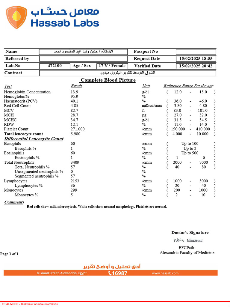 364 - 506 - 3 - 883368 - 161224095345 - Complete Blood Picture | PDF ...