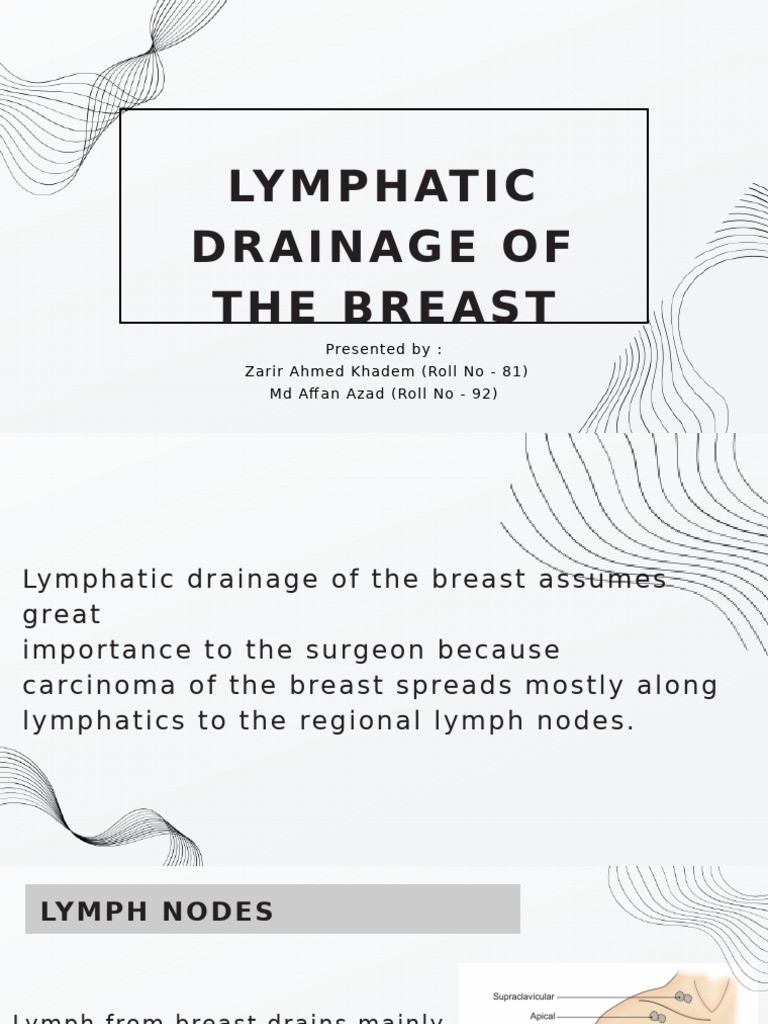 Lymphatic Drainage of the Breast | PDF | Breast | Lymph
