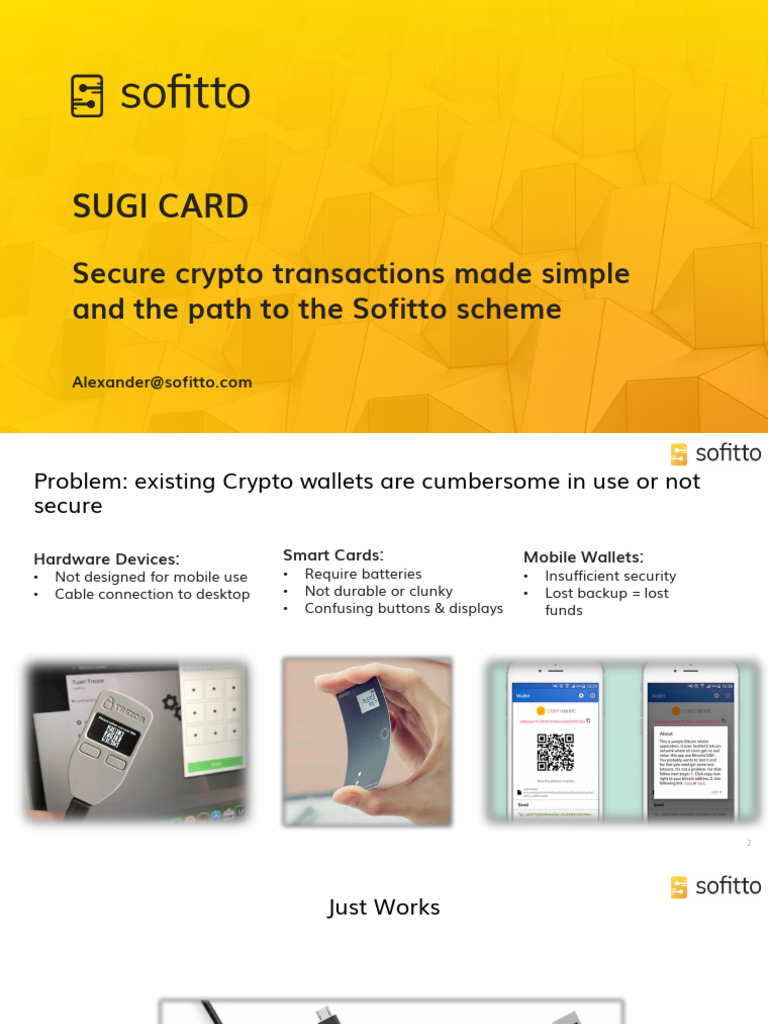 Sugi Sofitto Introduction Short | PDF | Cryptocurrency | Smart Card