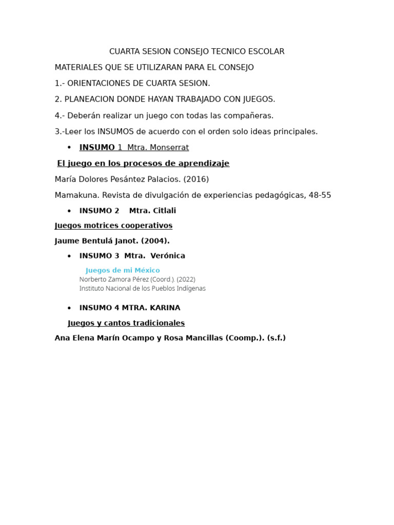 Cuarta Sesion Consejo Tecnico Escolar | PDF