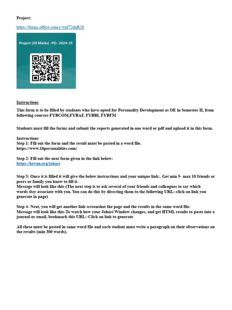 Project-20 Marks | PDF