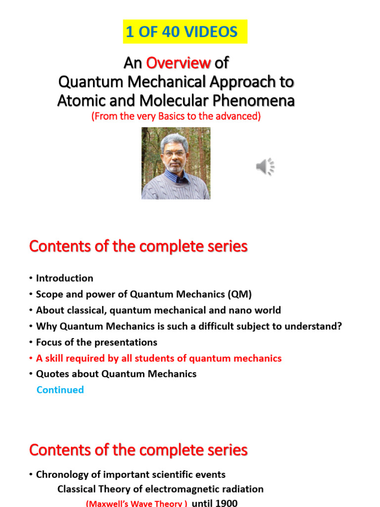 1 Overview of Quantum Mechanics | PDF | Quantum Mechanics | Mechanics