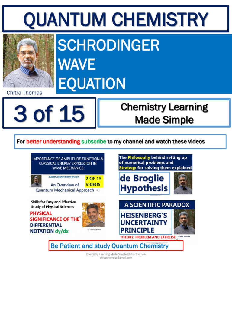 Understanding Schrodinger Wave Equation | PDF | Waves | Schrödinger Equation