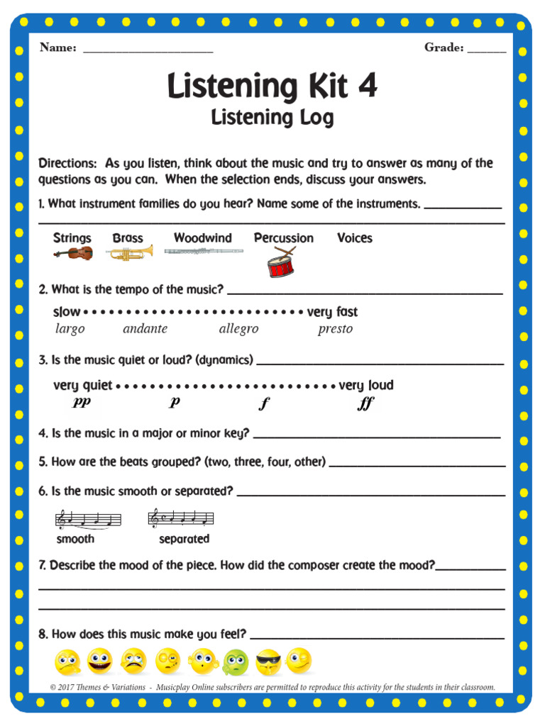 Music Listening Kit Activity Guide | PDF