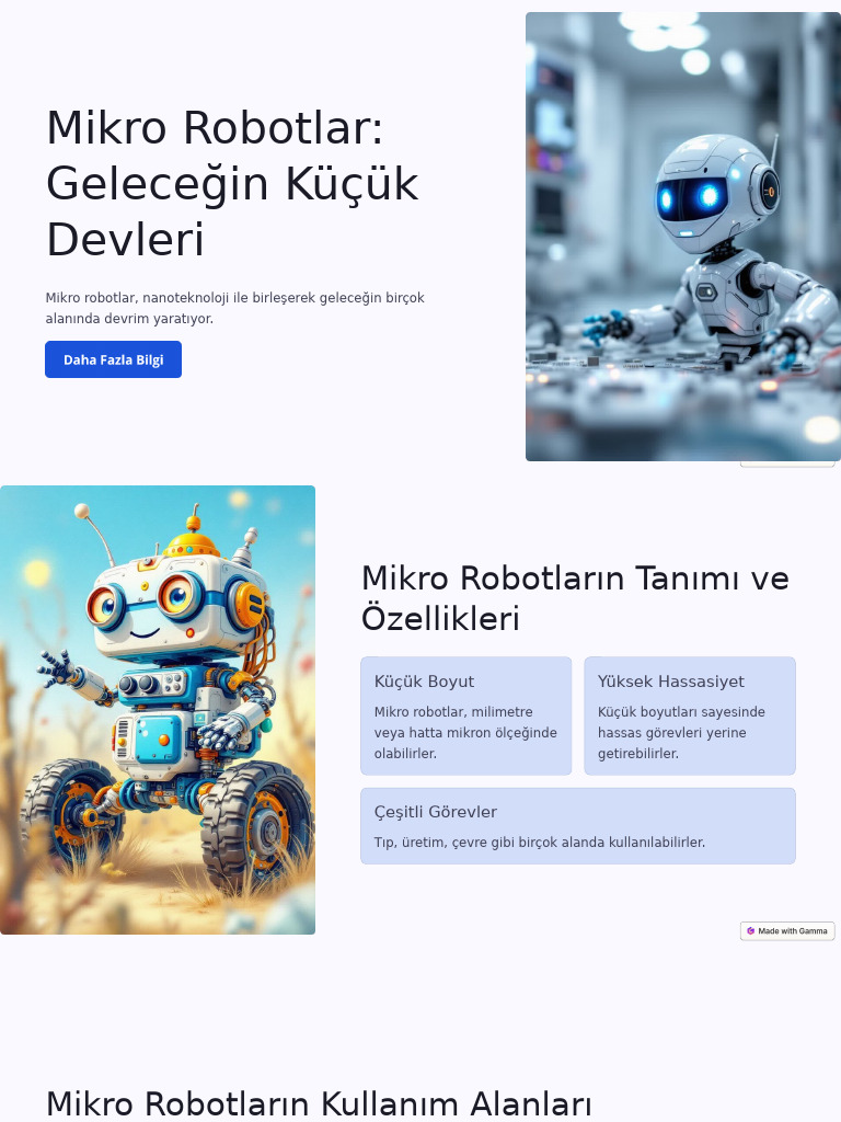Mikro Robotlar Gelecegin Kucuk Devleri | PDF