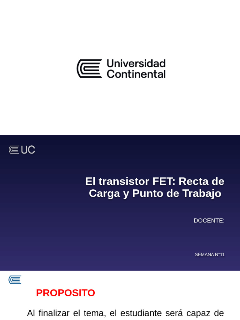 Semana 11 - Jfet - Recta de Carga | PDF | Ingenieria Eléctrica | Electromagnetismo