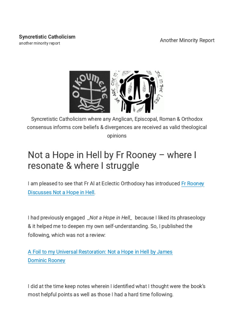 Not A Hope in Hell by FR Rooney - Where I Resonate & Where I STR | PDF ...