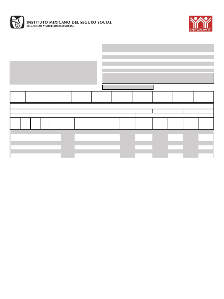 Propuesta de Cédula de Cuotas IMSS-INFONAVIT | PDF