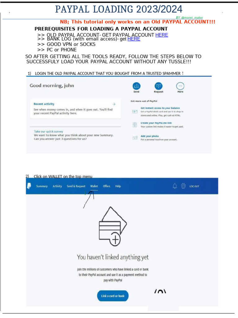Load PayPal Account Tutorial 2023/2024 | PDF