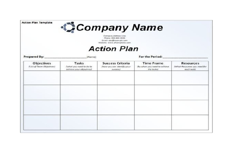 Action Plan Template | PDF