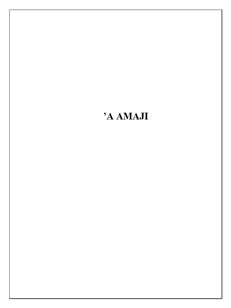 WAJIRAA Amaji HAWASUMMAA | PDF