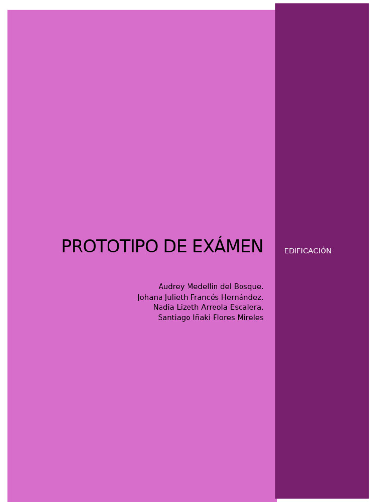 Prototipo Examen Edificacion | PDF