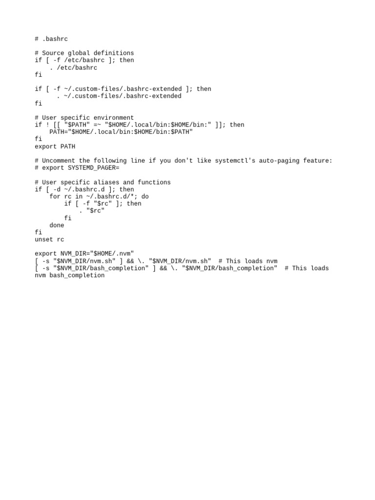 Bashrc | PDF