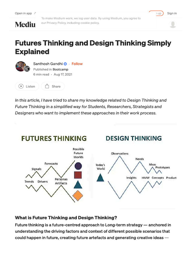 Futures Thinking and Design Thinking Explained | PDF