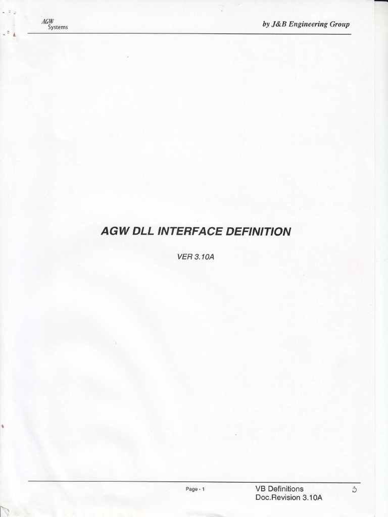 AGW Systems, DLL interface definicion | PDF | Parameter (Computer ...