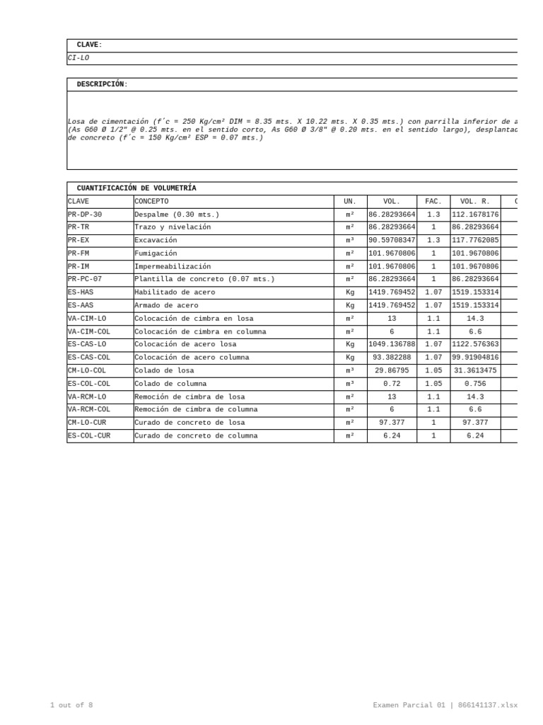 Examen Cons Est Conc 01 | PDF