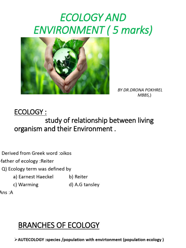 Reiter: Father of Ecology Explained | PDF | Ecosystem | Ecology