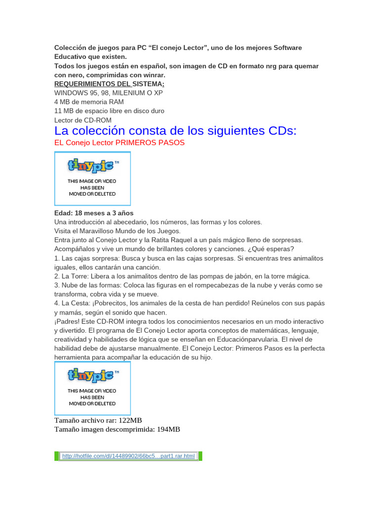 Colección El Conejo Lector | PDF | Educación de la primera infancia