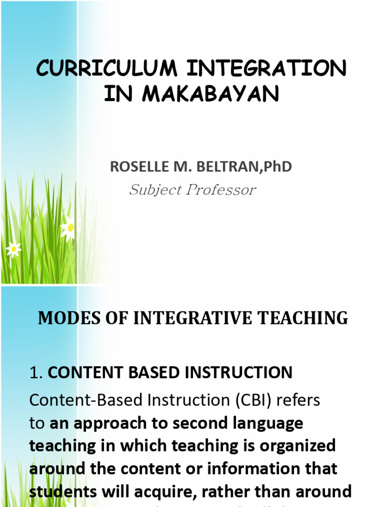 Curriculum Integration in Makabayan 2 | PDF