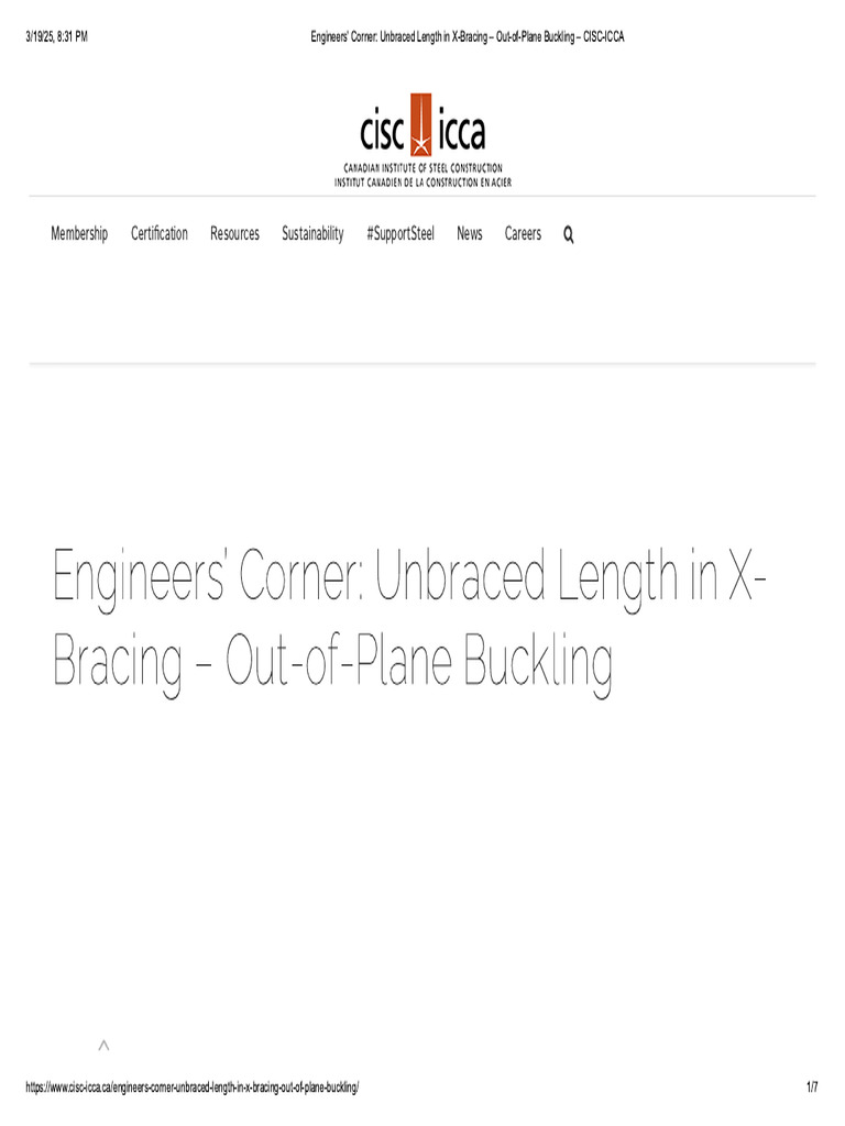 Engineers_ Corner_ Unbraced Length in X.. | PDF