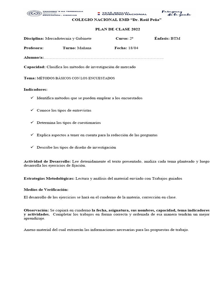 Clase 2 BTM 2 | PDF | Metodología de encuesta | Cuestionario