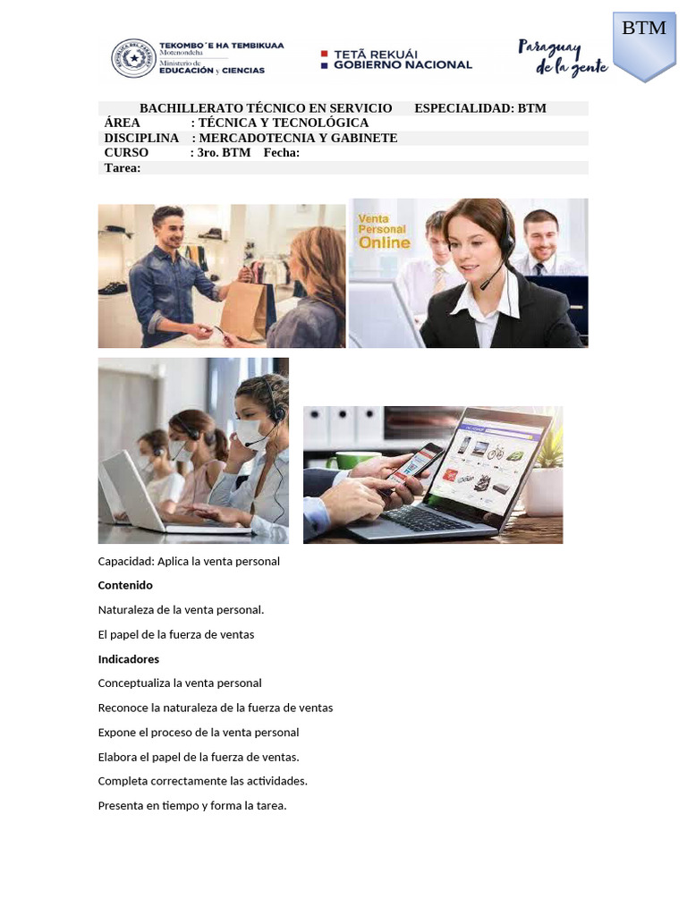 Tarea Mercadotecnia 3º BTM 29 08 | PDF