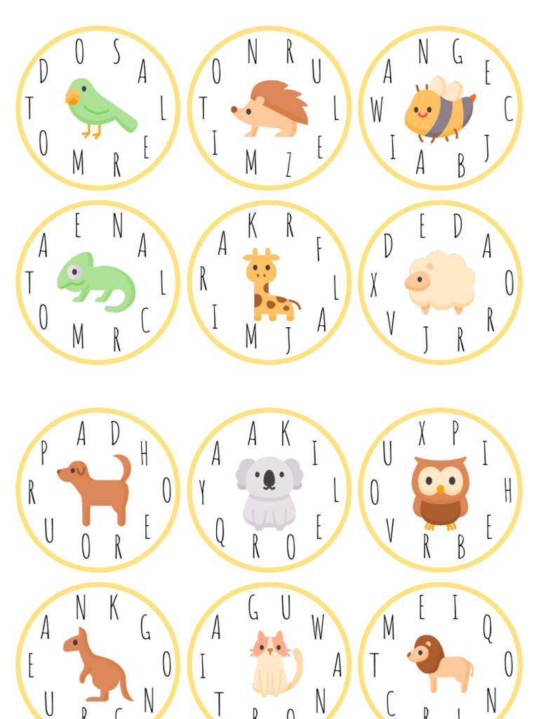 Lectoescritura (Animales) | PDF