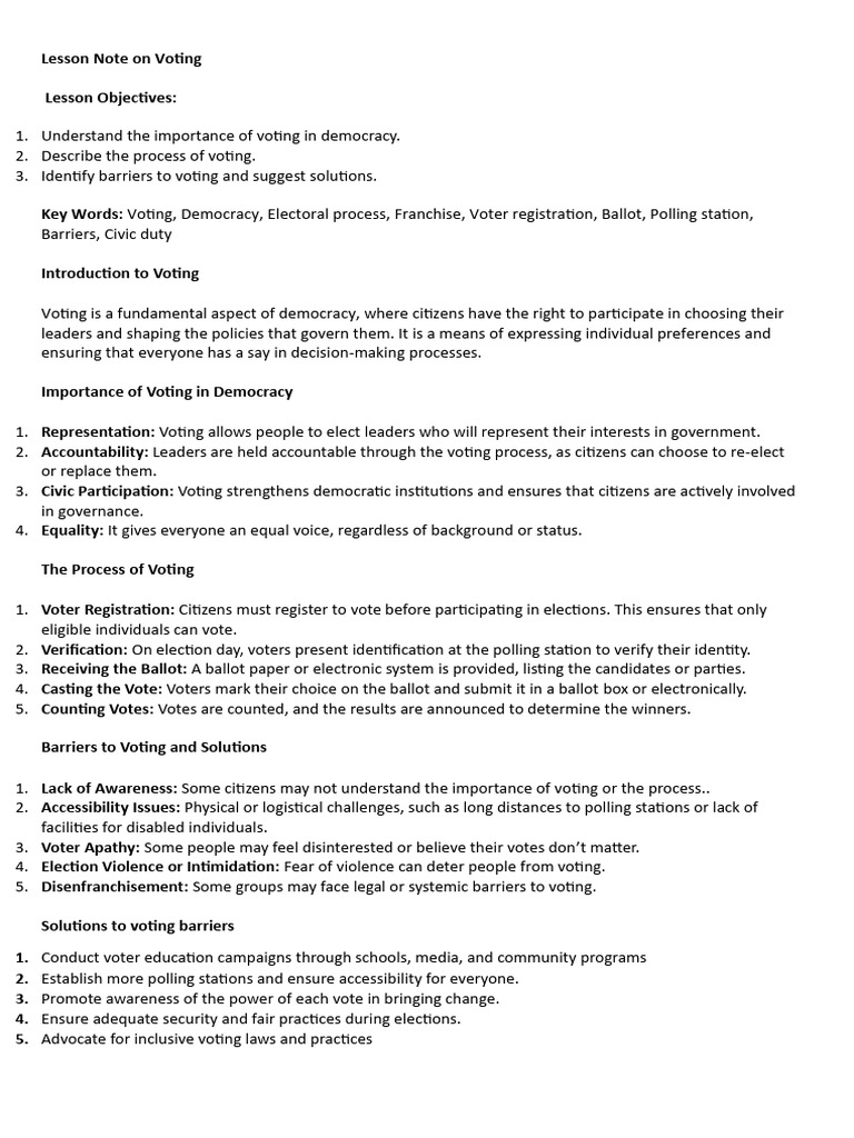 Understanding the Voting Process | PDF | Voting | Elections