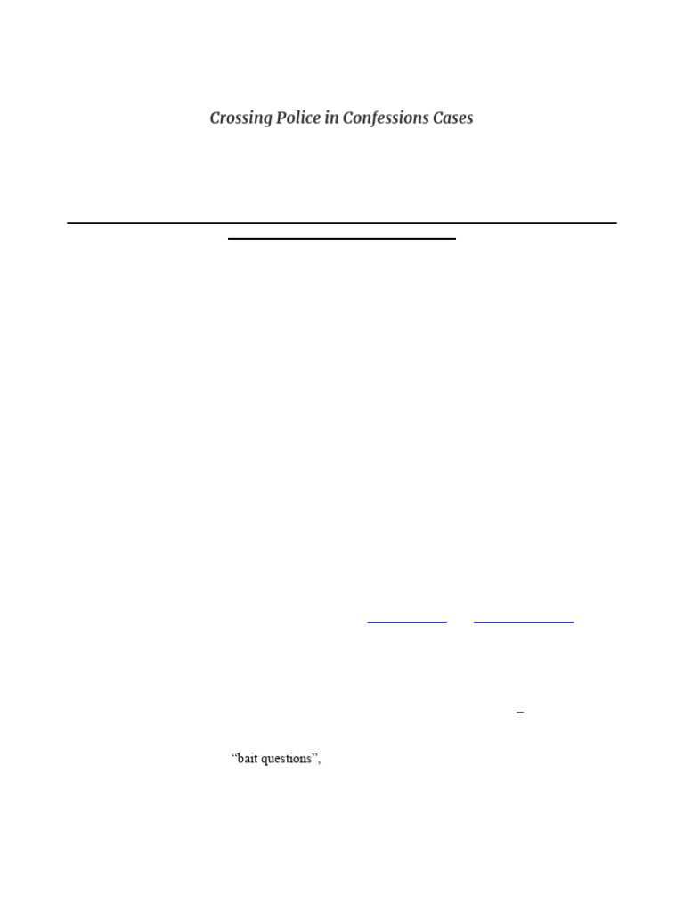 Vishny Defending Confession Cases Materials | PDF | Confession (Law ...