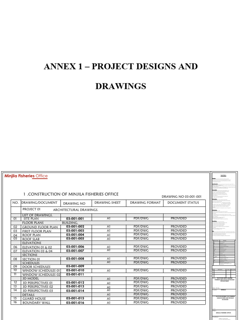 ANNEX I Minjila Office Building Designs | PDF | Lumber | Pipe (Fluid ...