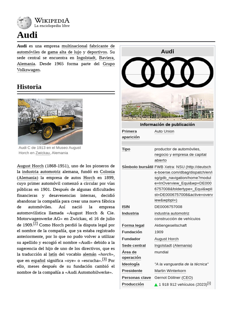 Audi | PDF | Audi | Grupo Volkswagen