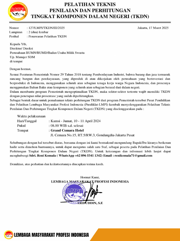 Pelatihan TKDN | PDF