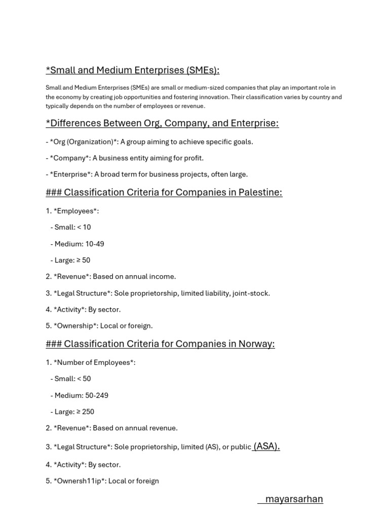 Small and Medium Enterprises (SMEs) | PDF