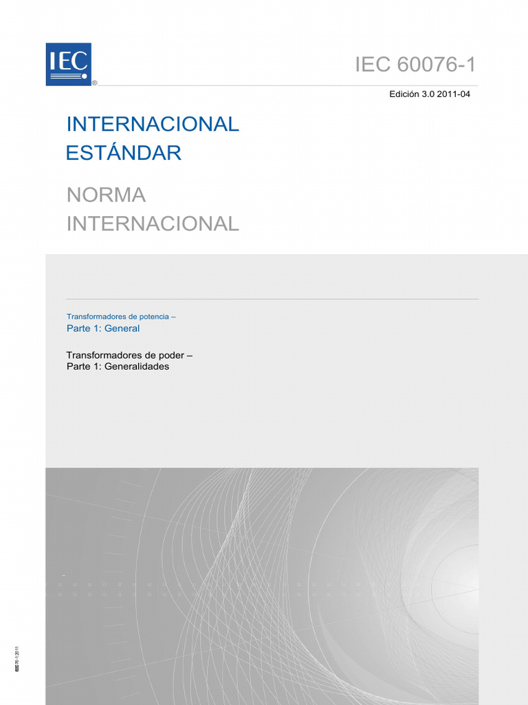 IEC 60076-1_2011 (1) | PDF | Transformador | Inductor
