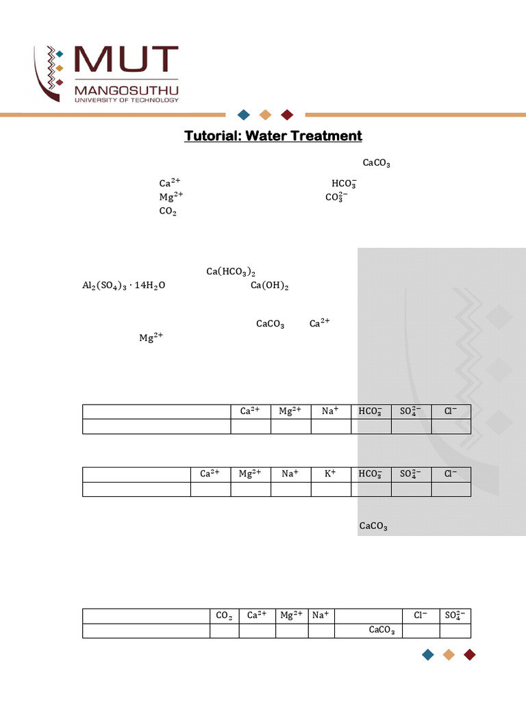 Water Treatment Tutorial for Engineers | PDF | Alkalinity | Sodium Carbonate