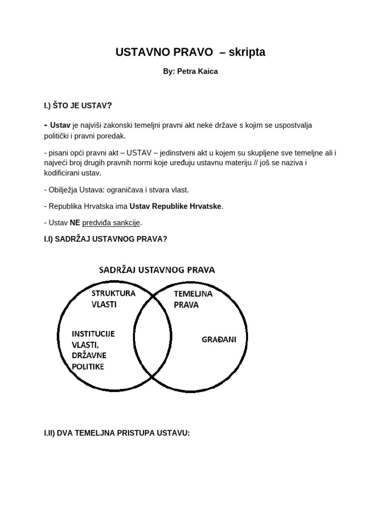 USTAVNO PRAVO Skripta PDF | PDF