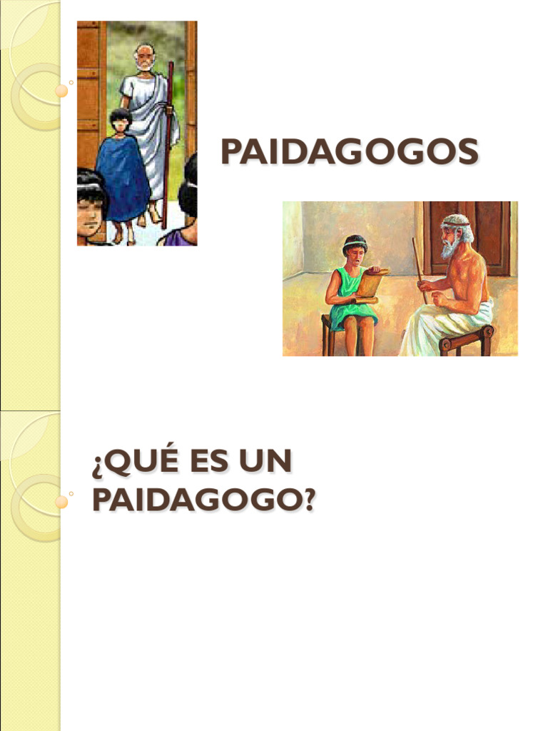 Historia y función del paidagogo | PDF | Pedagogía
