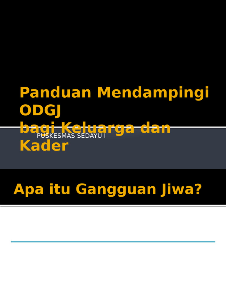 Panduan Keluarga Mendampingi ODGJ | PDF