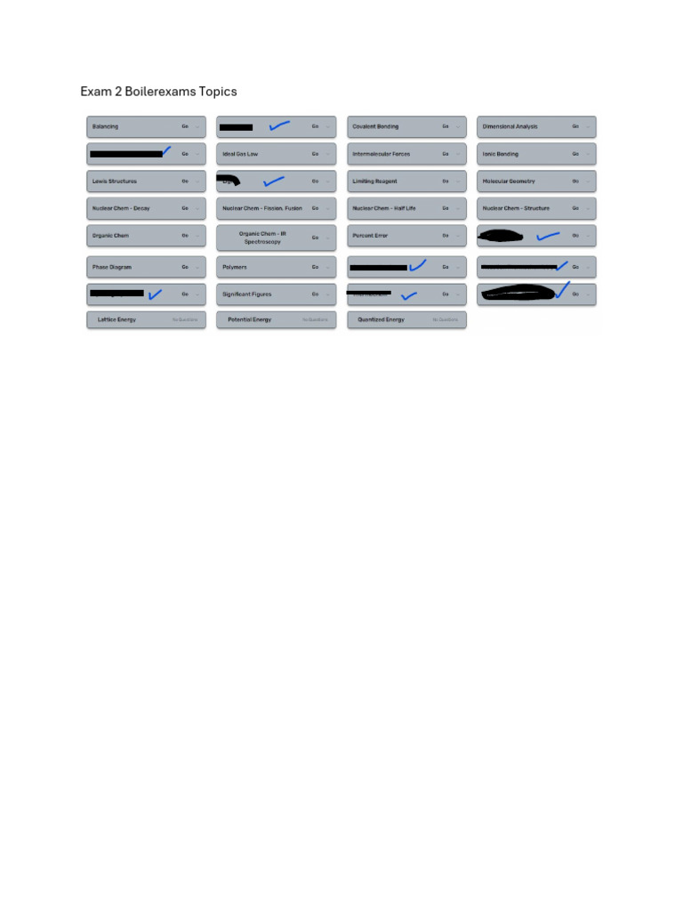 Exam 2 Boilerexams Topics | PDF