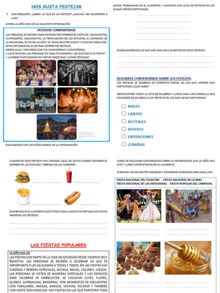 Celebrando Festejos y Tradiciones | PDF