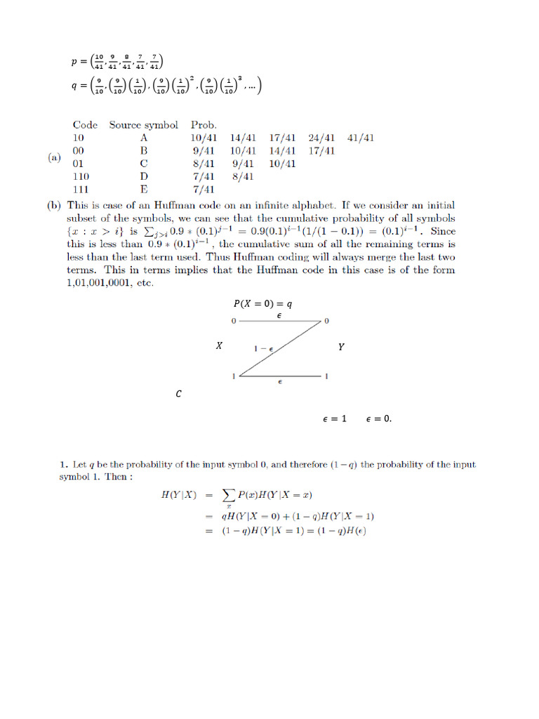 Information Theory Questions | PDF | Encodings | Computer Science