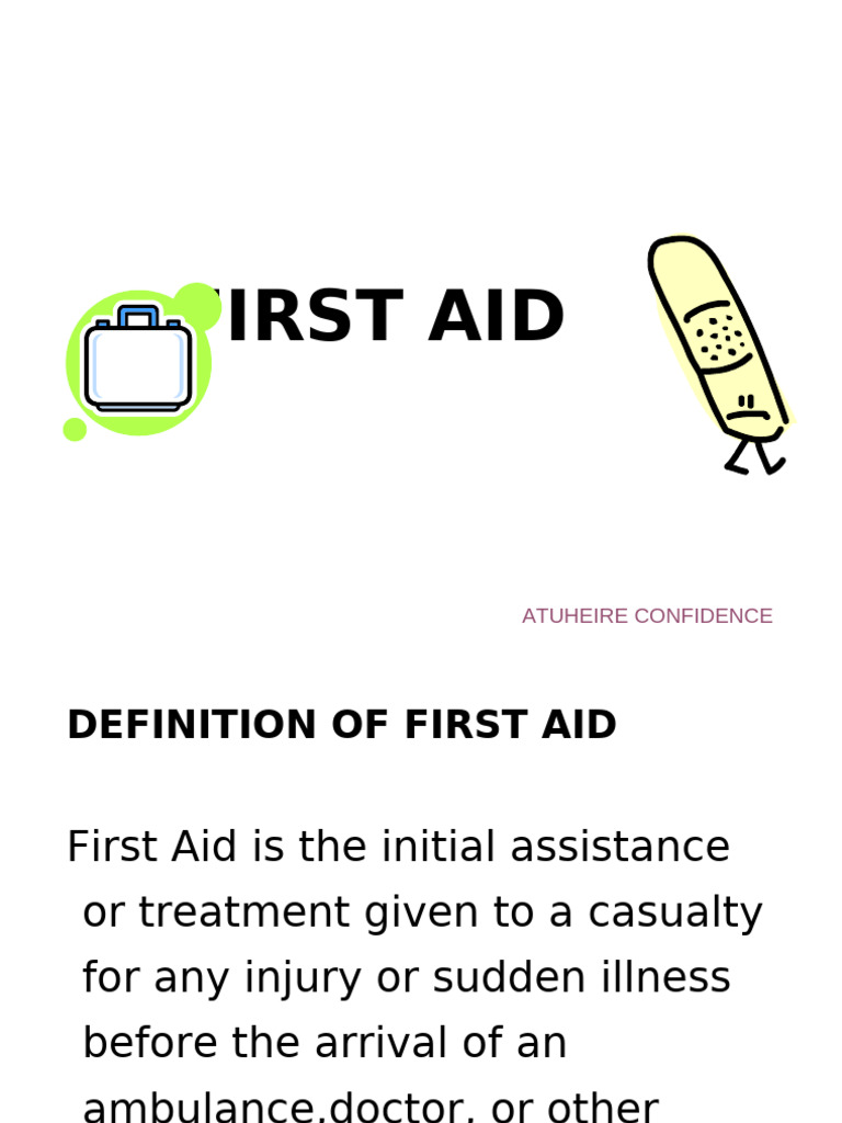 Lectuer 1 INTRODUCTION TO FIRST AID | PDF | First Aid | Medical Specialties
