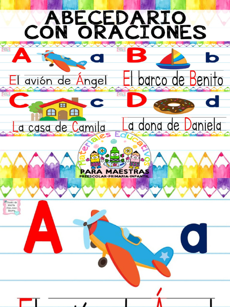 Abecedario Para Practicar Oraciones Recopilado Por Materiales ...