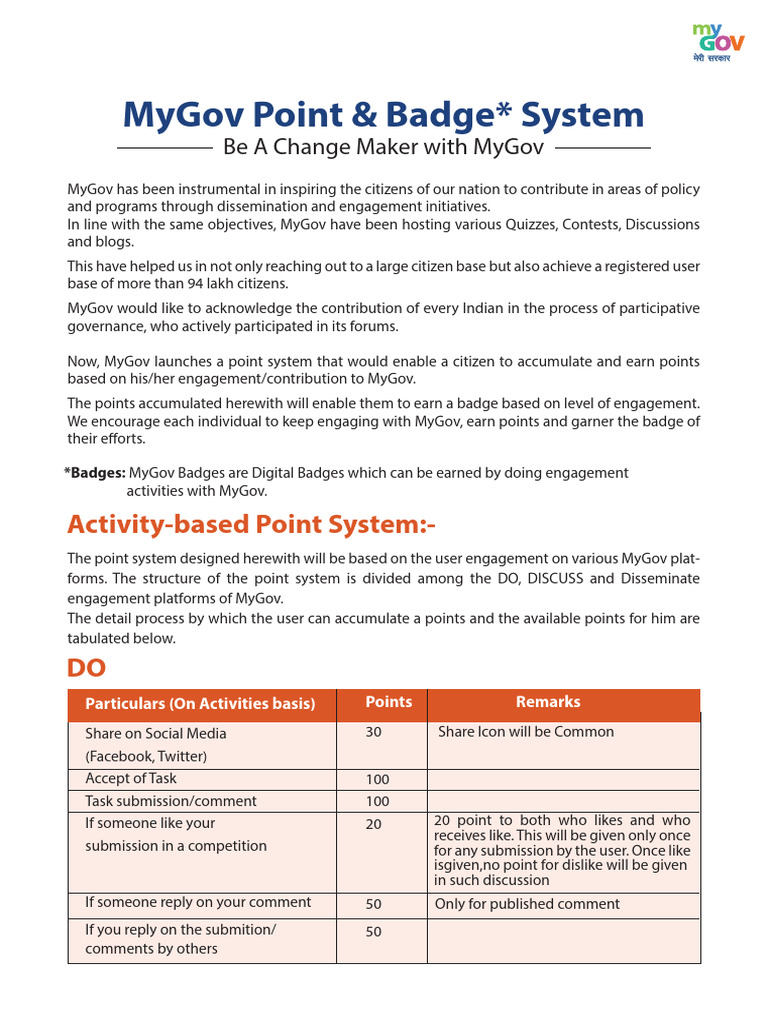 Benefits of MyGov Activities | PDF | Facebook | Popular Culture & Media ...