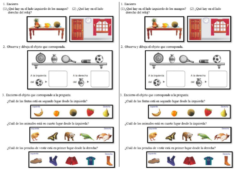 Ficha Reconociendo Mi Lateralidad Derecha-Izquierda en Objetos | PDF
