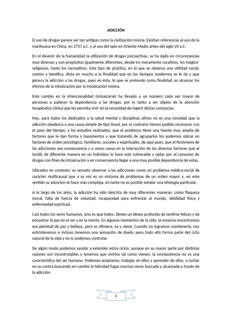 ADICCIÓN | PDF | Ira | La dependencia de sustancias