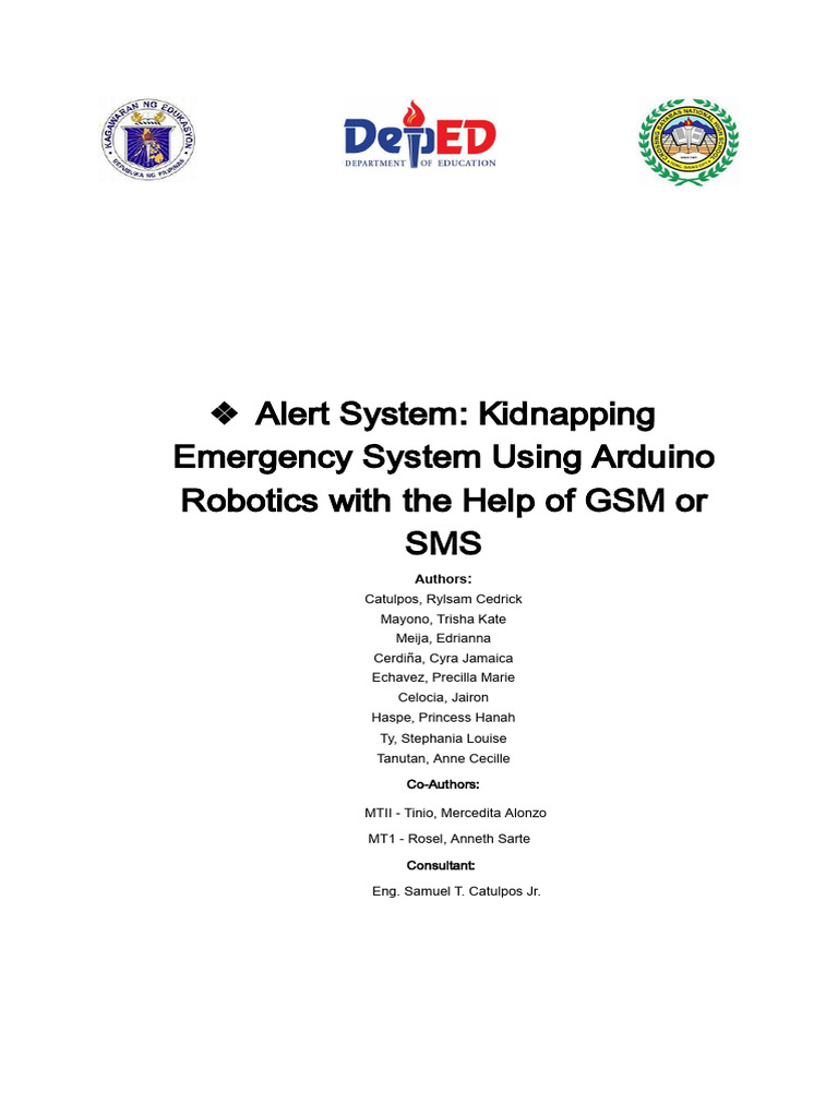 Arduino-Based Kidnapping Alert System | PDF | Statistics | Standard ...